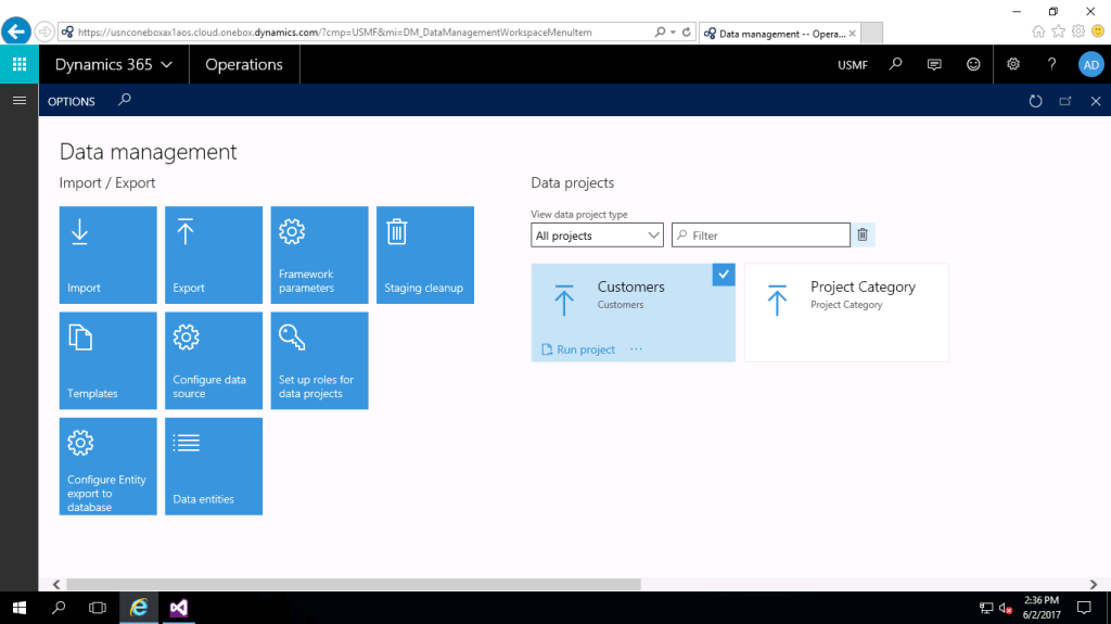Data entities – D365 for Finance and Operations