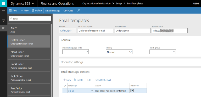 D365: Send email in X++ using email templates – D365 for Finance and ...