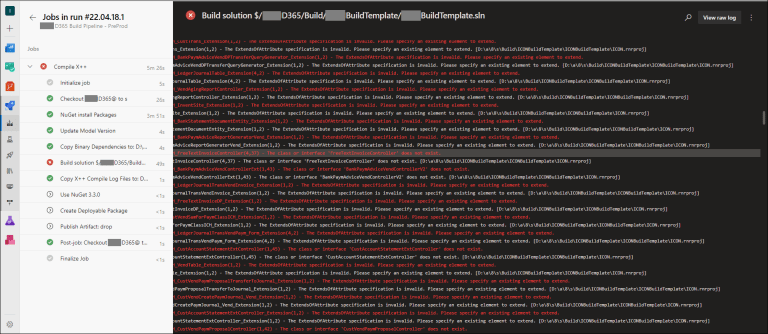 D365: Azure build pipeline failed – D365 for Finance and Operations